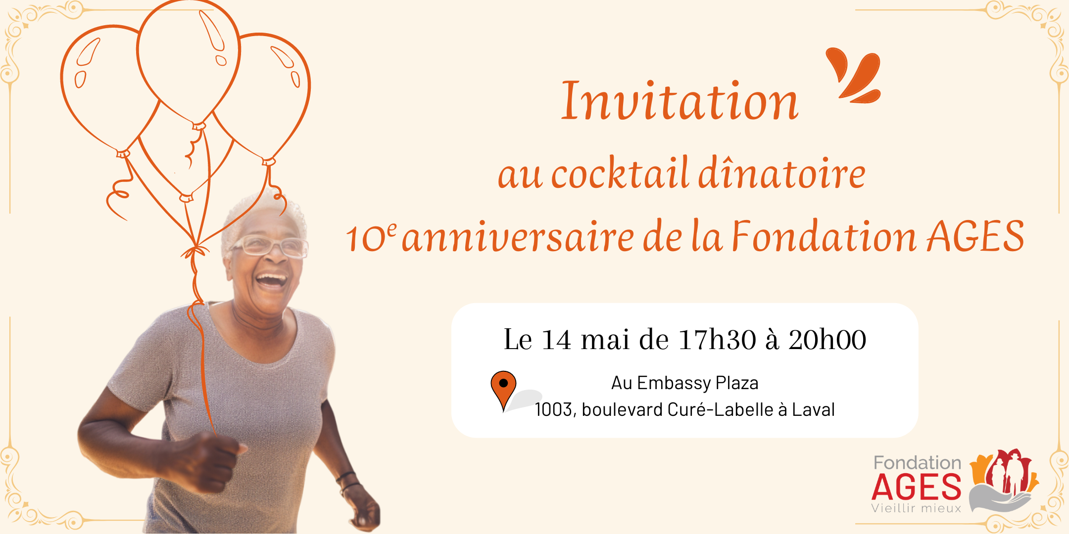 Cocktail dînatoire du 10e anniversaire - Fondation AGES